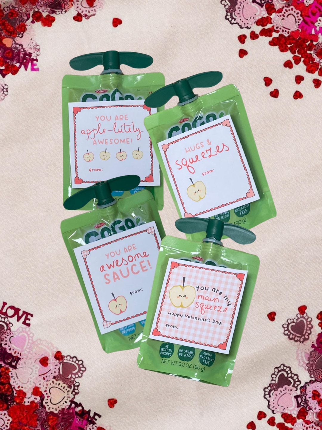 Apple Sauce Valentine's Day Printable: You Are Awesome Sauce Card (PDF ...