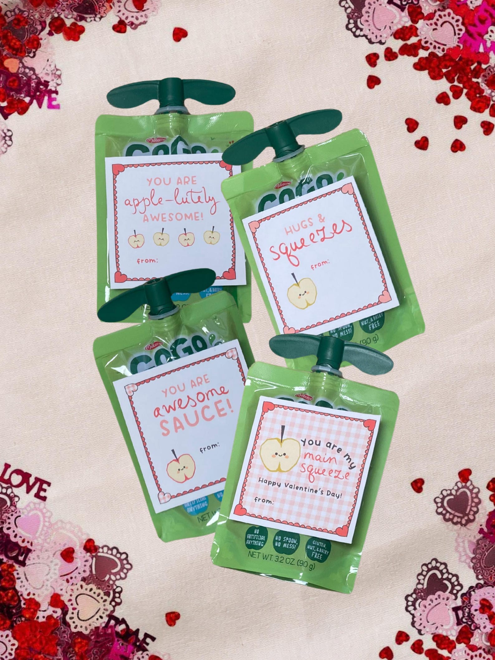Apple Sauce Valentine's Day Printable: You Are Awesome Sauce Card (PDF ...