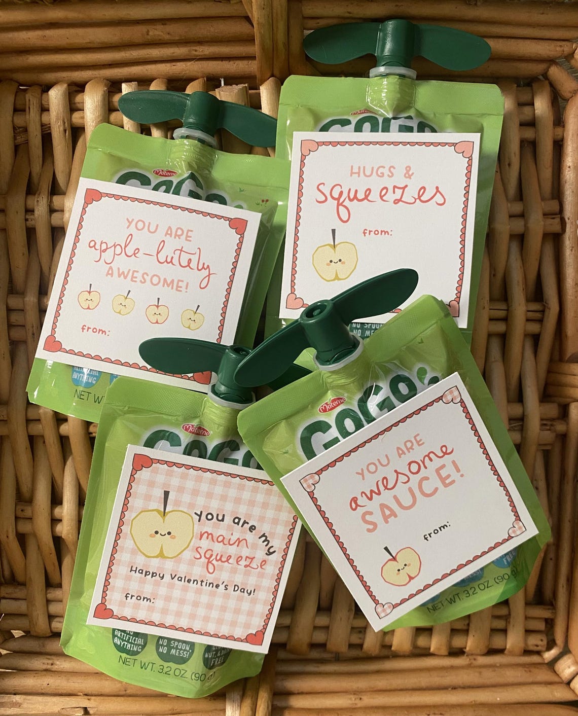 Apple Sauce Valentine's Day Printable: You Are Awesome Sauce Card (PDF ...