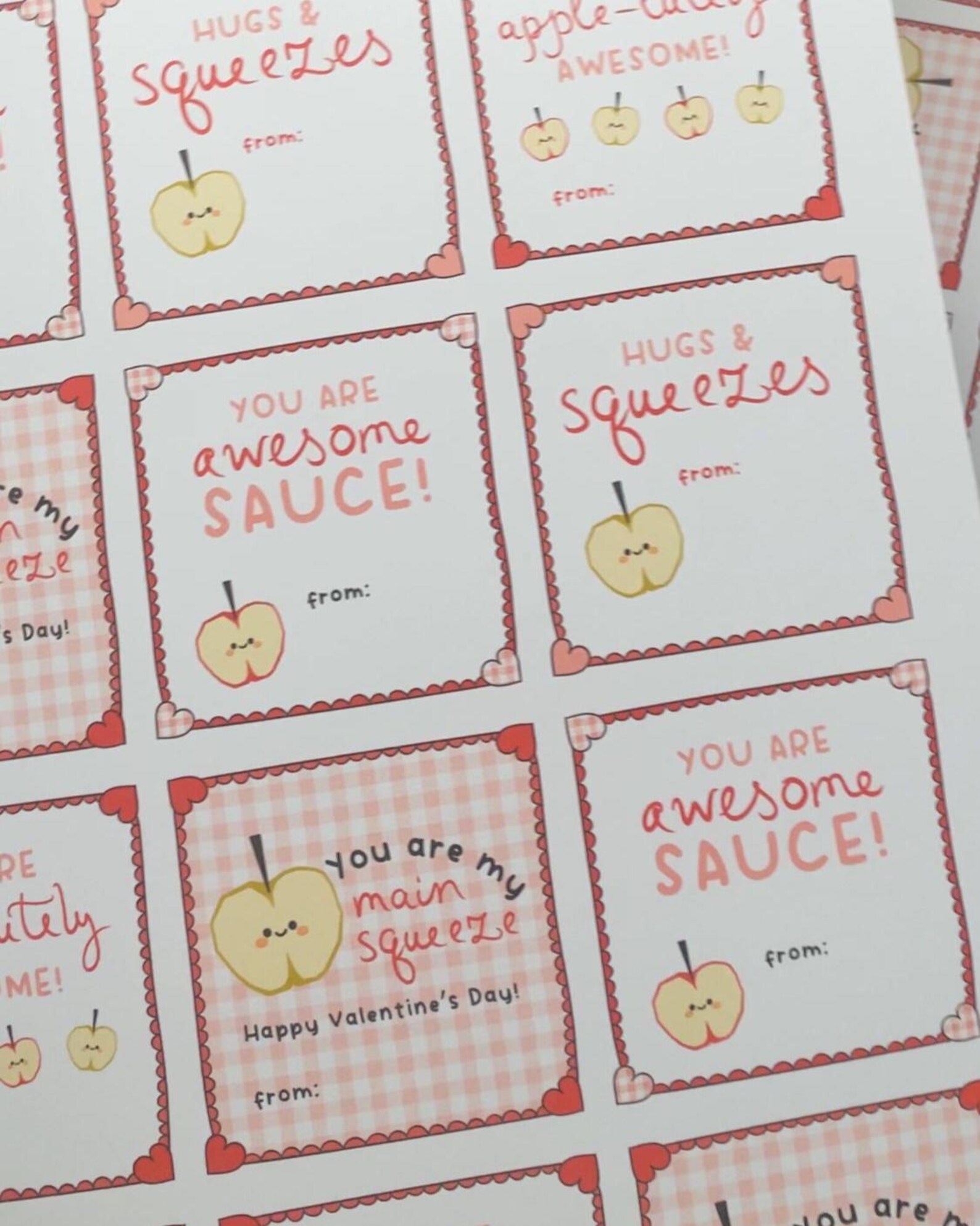 Apple Sauce Valentine's Day Printable: You Are Awesome Sauce Card (PDF ...