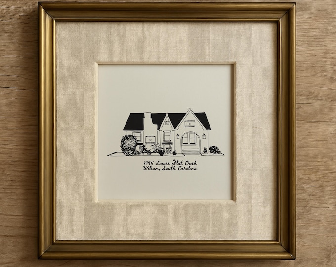Custom Home Portrait: Hand-drawn House Illustration (digital File) - Etsy