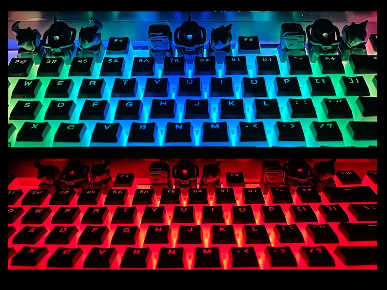 Gundam Inspired Artisan Keycap Set ( Includes 3 Keycaps ) | Zeon Zaku ...