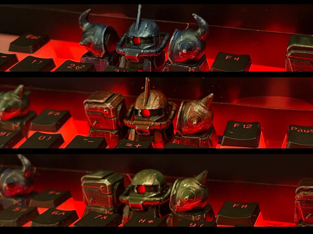 GUNDAM ZEON Artisan Keycap Set Zeon Zaku for Cherry MX Keyboard ...