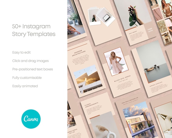 50 Editable Instagram Story Templates for Canva Canva | Etsy
