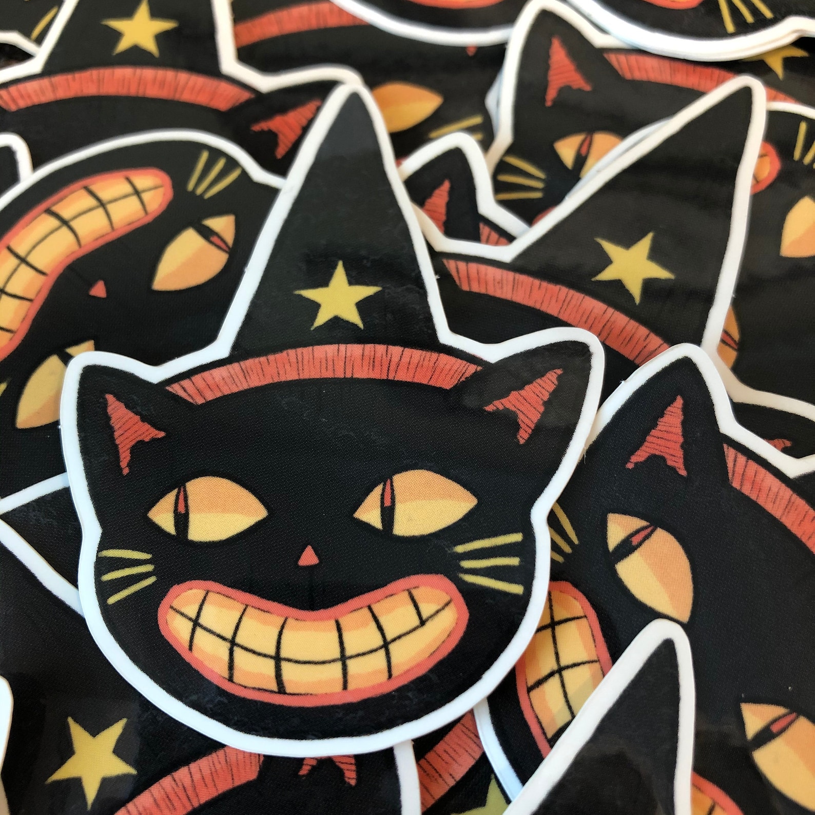 Black Cat Sticker 2.7 Vinyl Sticker | Etsy