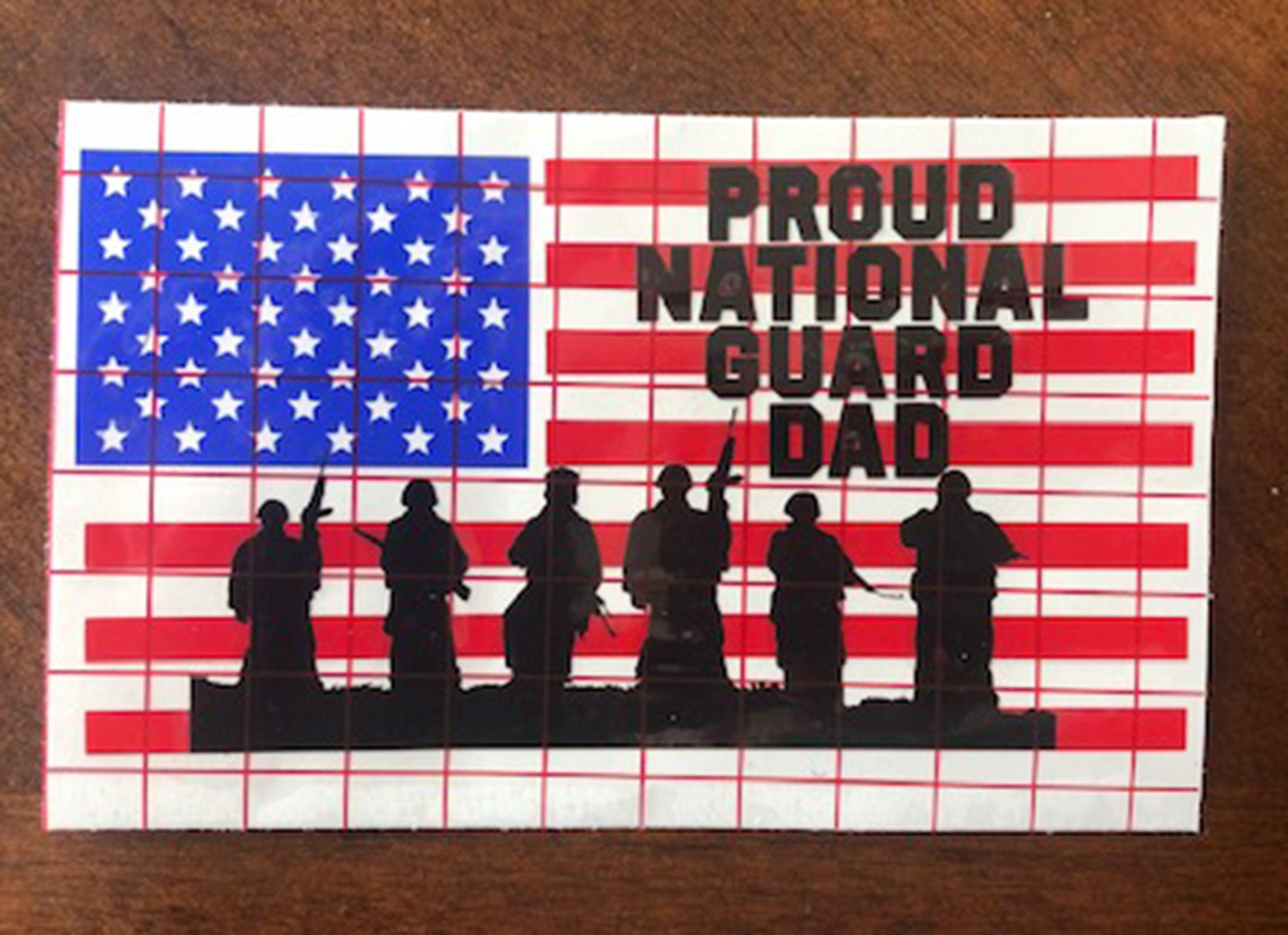 Proud National Guard Dad Decal | National Guard Dad Window Decal ...