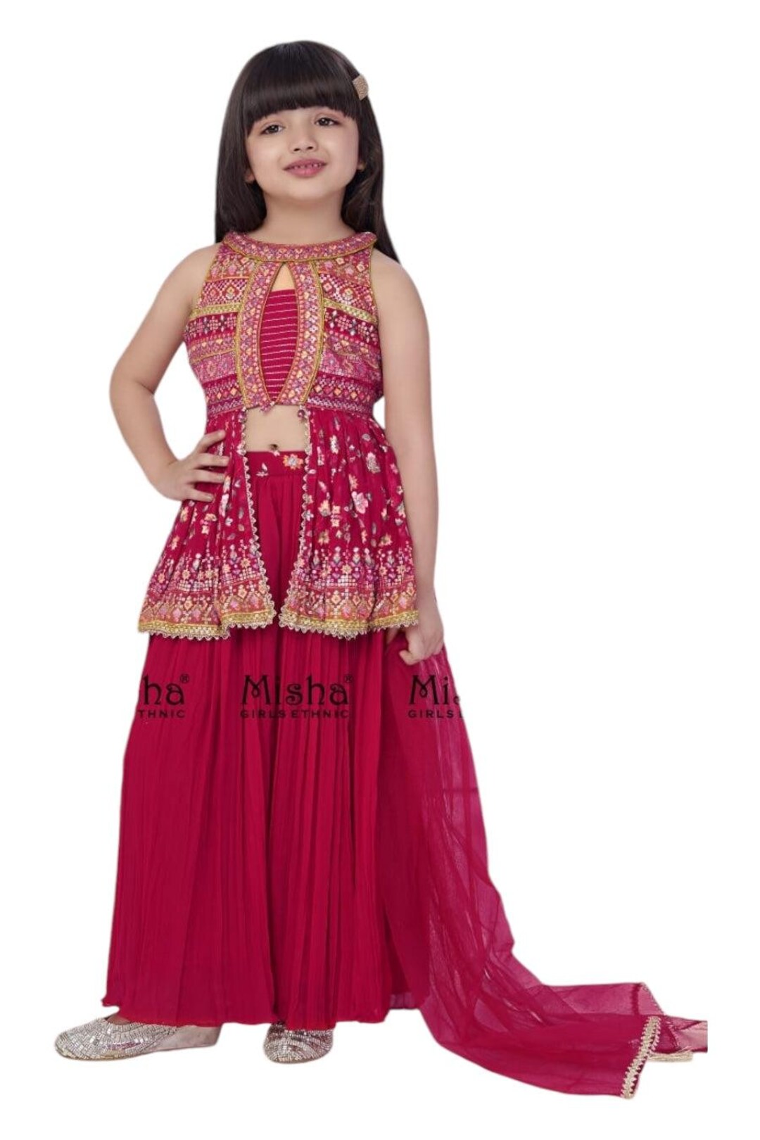 Cherry Red Kids Sharara Set - Etsy