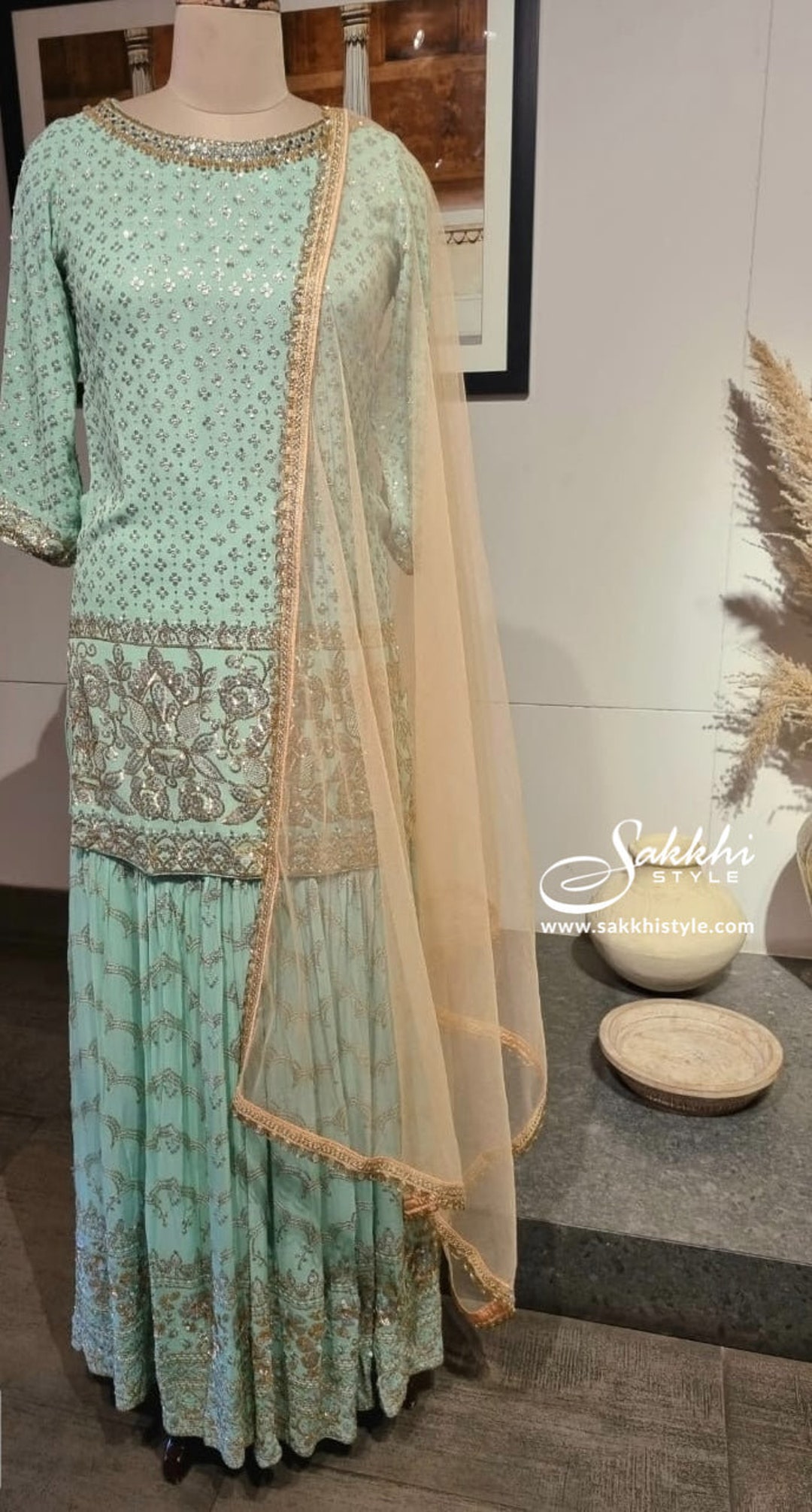 Pastel Green Sharara Suit - Etsy