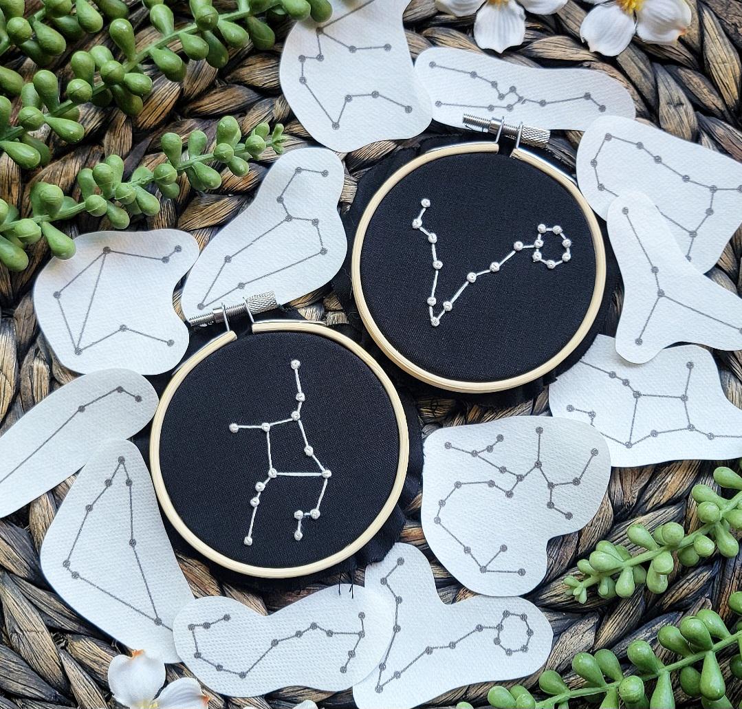 Zodiac Constellations Embroidery Pattern // PDF Download // Stitching ...