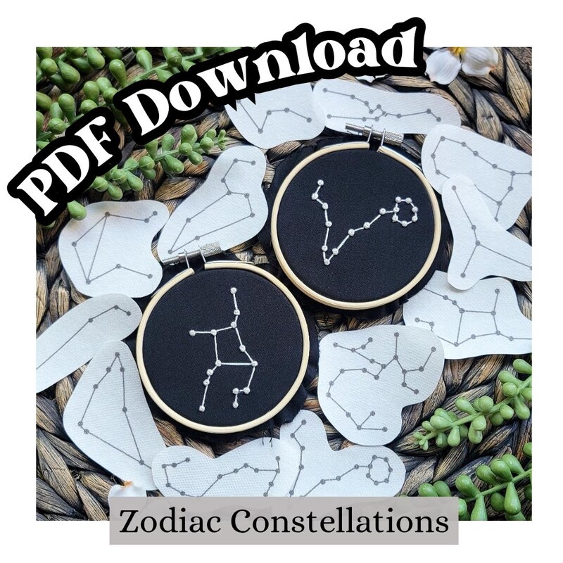 Constellation Embroidery Pattern - Etsy
