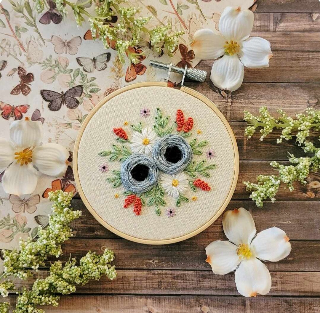 Mini Floral Hoop // 3 Inch Hoop // Embroidery // Summer Home Decor ...