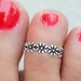 Foot Ring With Daisies in 925 Sterling Silver, Foot Ring With Flowers ...