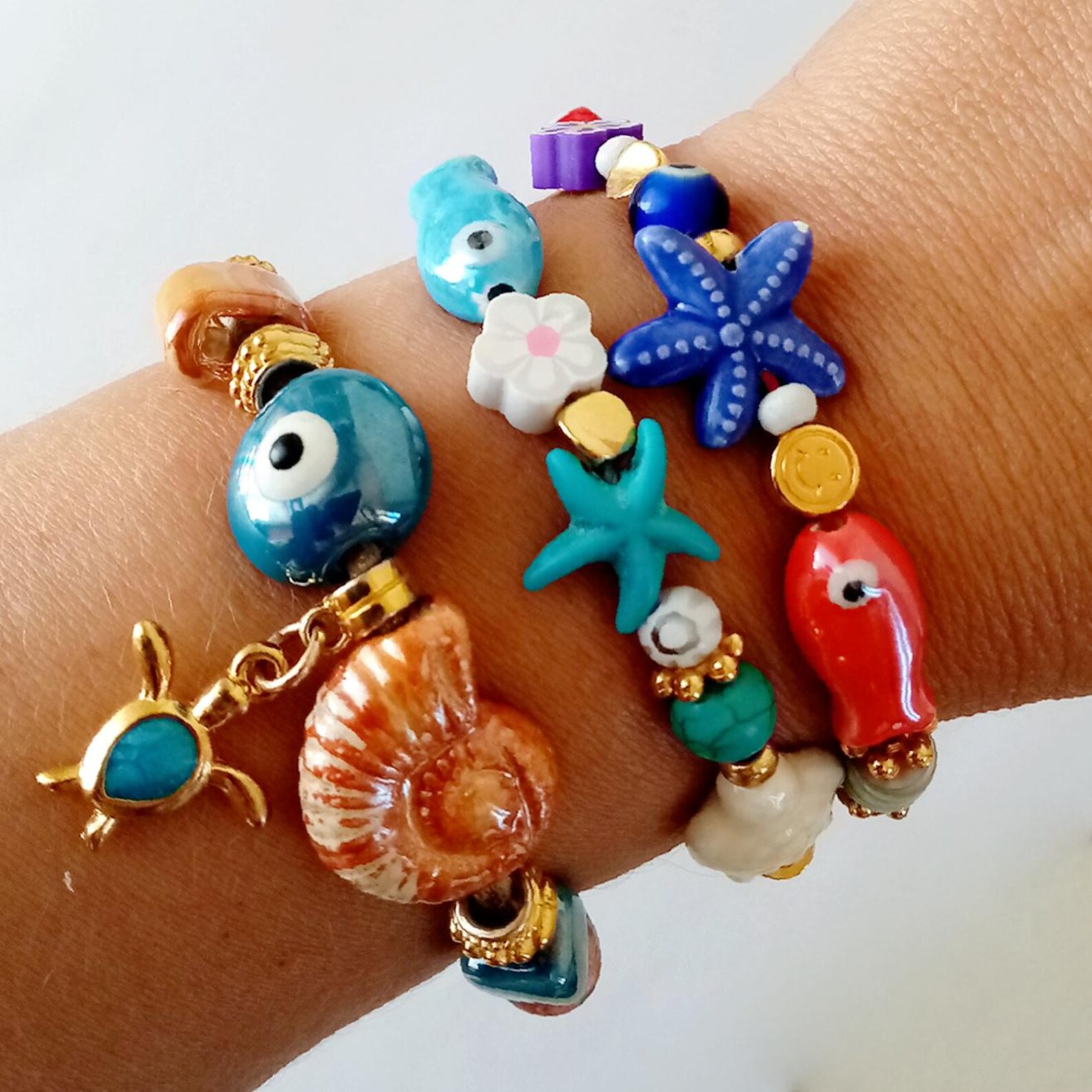 Greek Porcelain Bracelets for Women Mediterranean Style Protection and ...