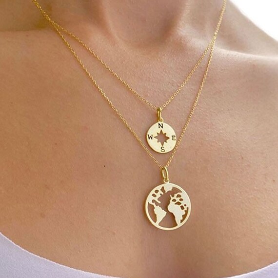 Wind Rose Necklace Wind Rose Pendant Choker Silver Choker | Etsy