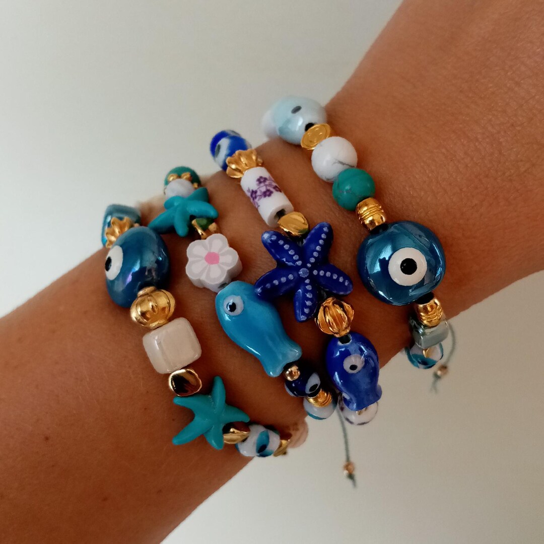 Greek Porcelain Bracelets for Women Mediterranean Style Protection and ...