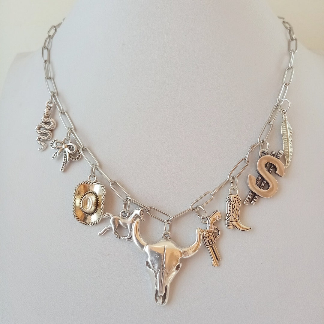 Multi Charm Choker Necklace to Assemble Yourself - Make Your Own ...