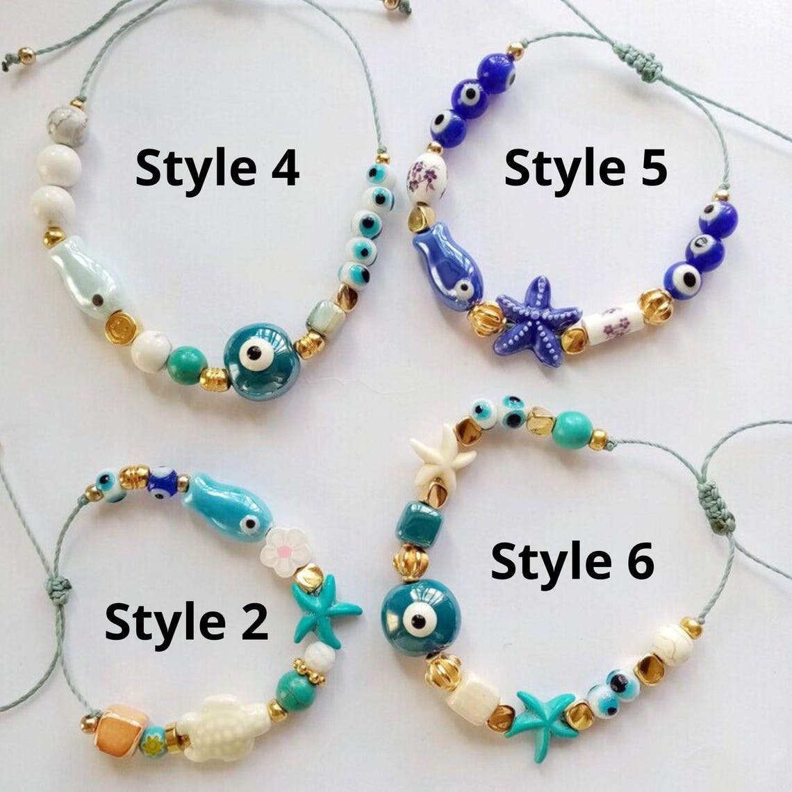 Greek Porcelain Bracelets for Women Mediterranean Style Protection and ...