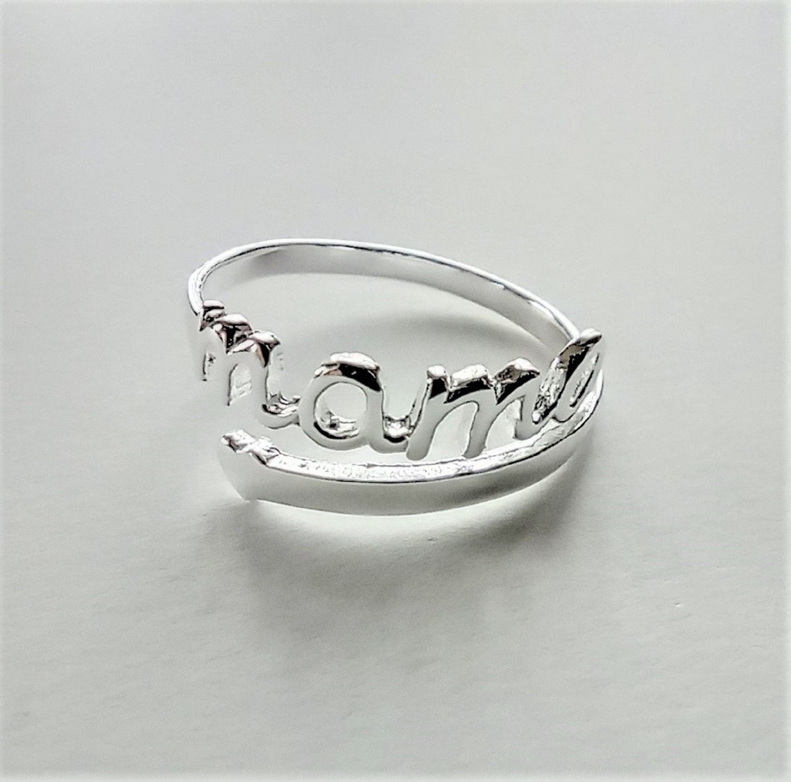 Mama Ring Adjustable Open Silver Ring Gift Ring for Mother | Etsy