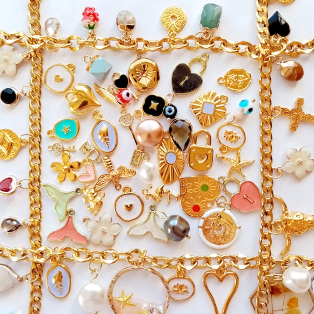 Build Your Own Custom Charm Bracelet, Gold Plated Charm Bracelet ...