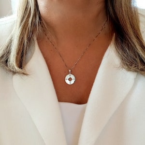 Wind Rose Necklace Wind Rose Pendant Choker Silver Choker - Etsy