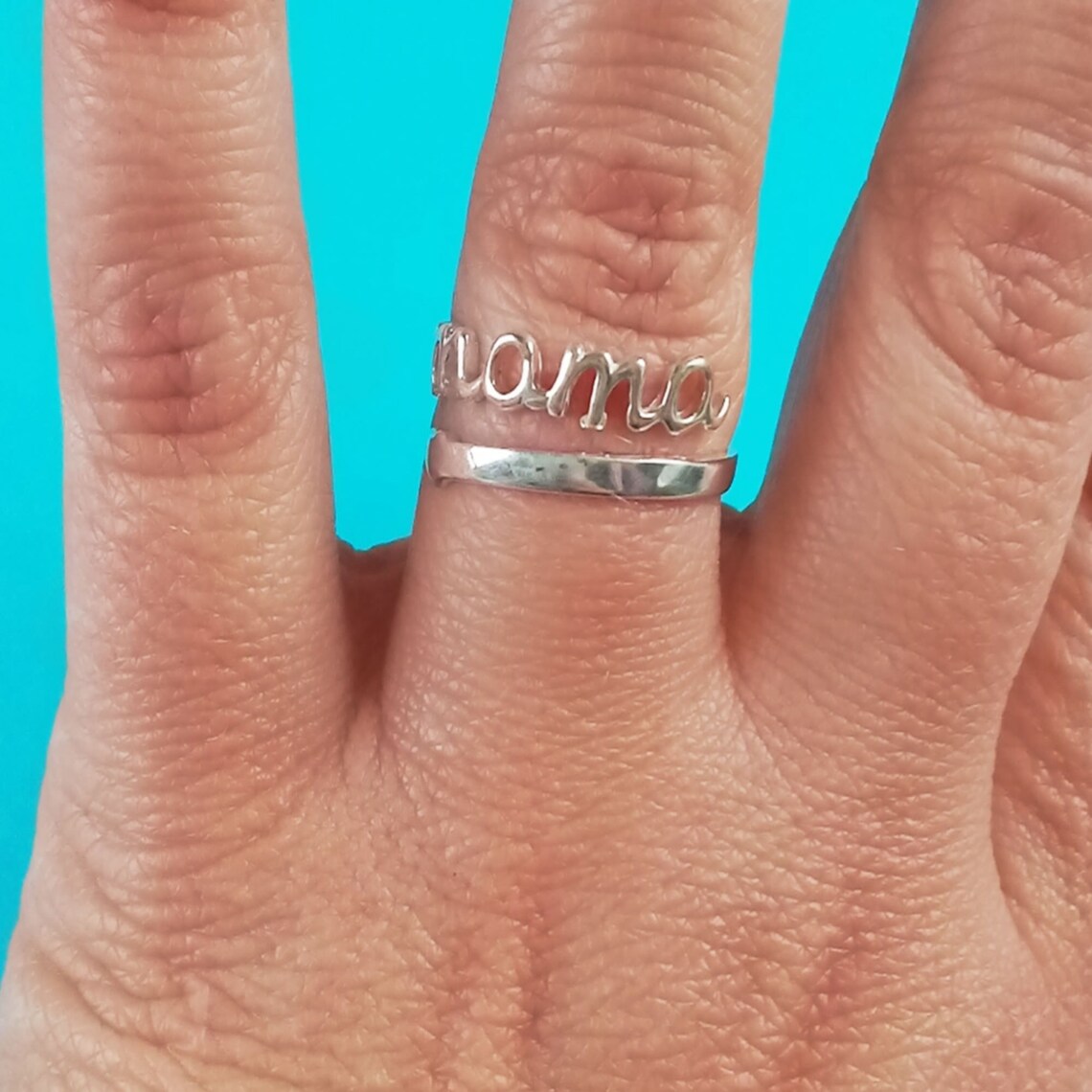 Mama Ring Adjustable Open Silver Ring Gift Ring for Mother | Etsy