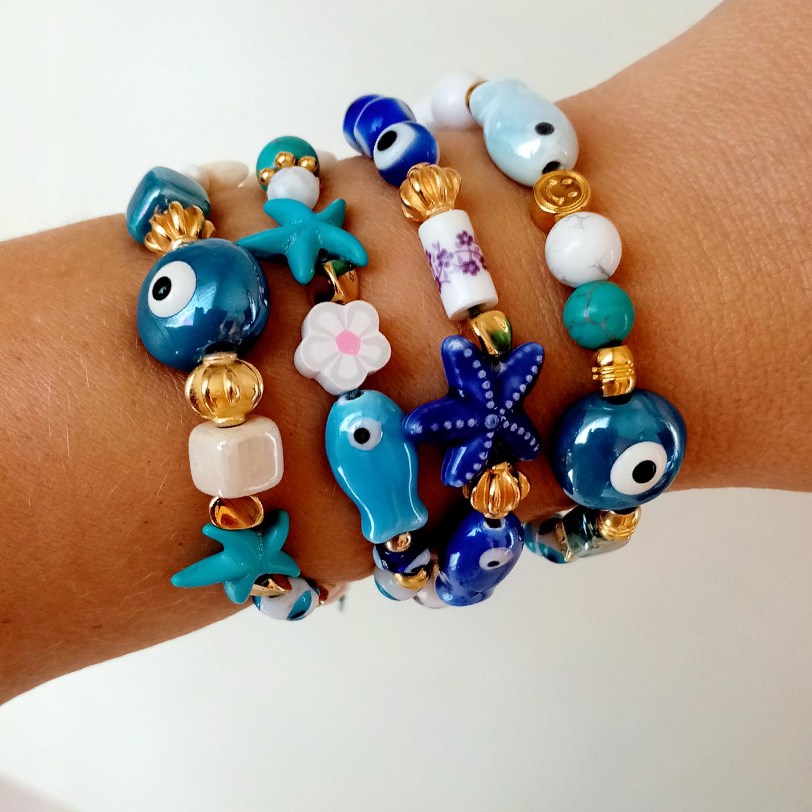 Greek Porcelain Bracelets for Women Mediterranean Style Protection and ...