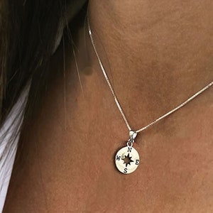 Wind Rose Necklace Wind Rose Pendant Choker Silver Choker | Etsy