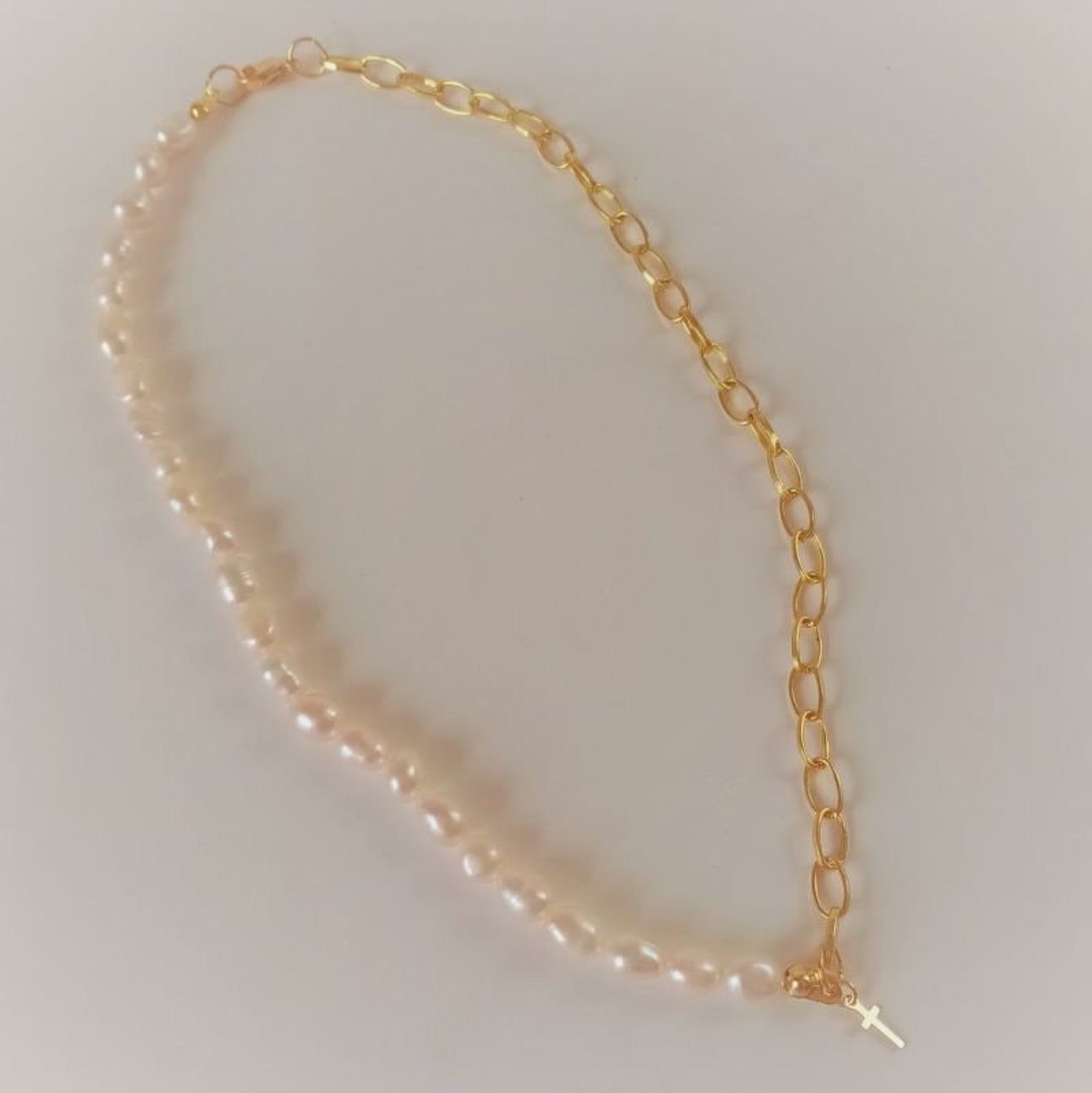 Half Necklace Pearls and Golden Chain , New 2021 Necklace for Women ...
