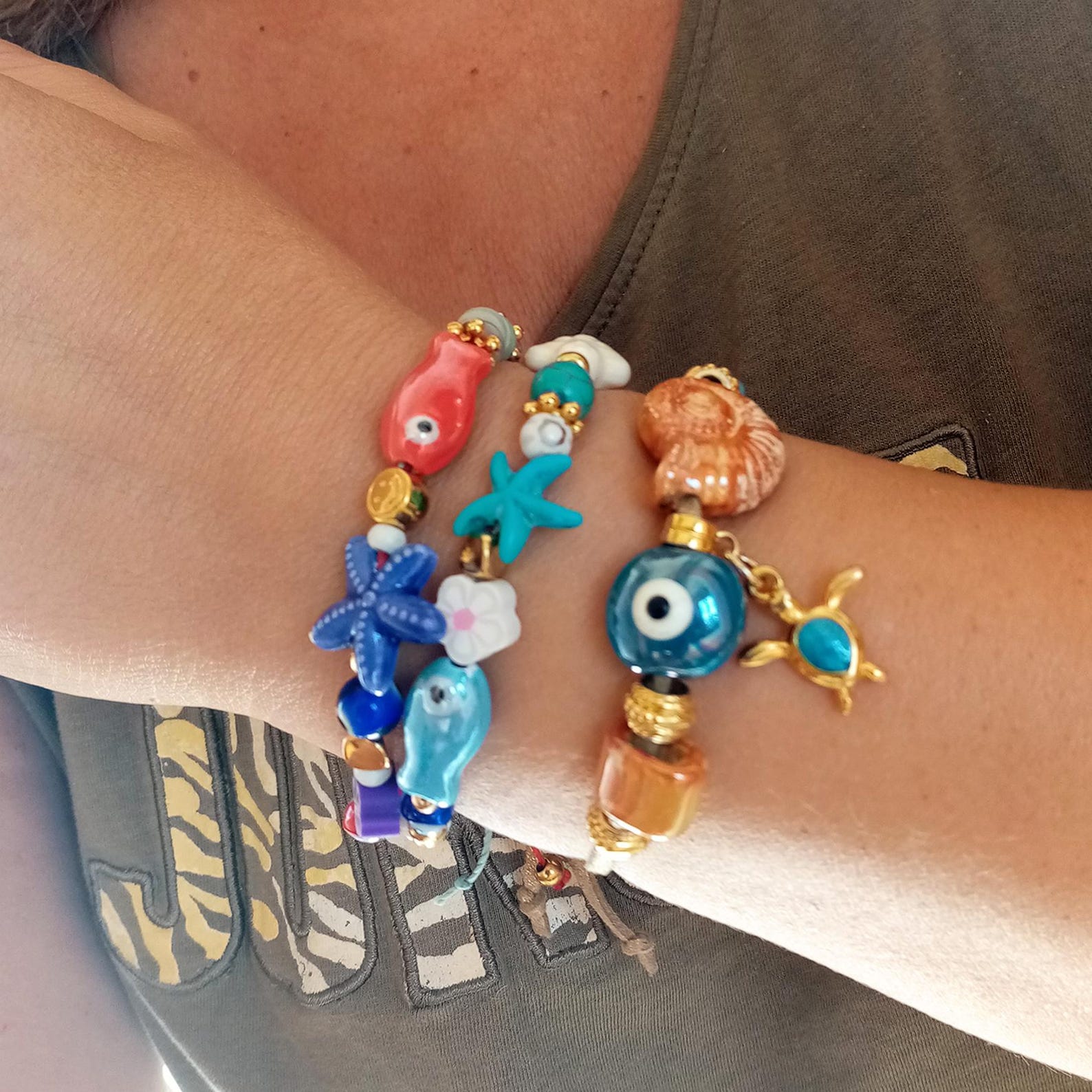 Greek Porcelain Bracelets for Women Mediterranean Style Protection and ...