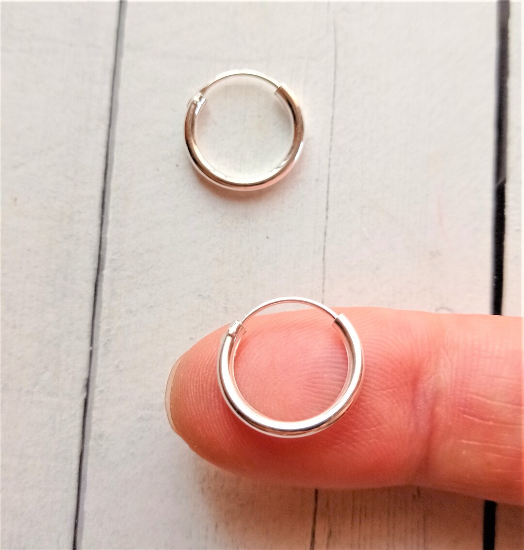 Silver Hoop Piercing for Men, Essential Hoops for Men, 925 Sterling ...