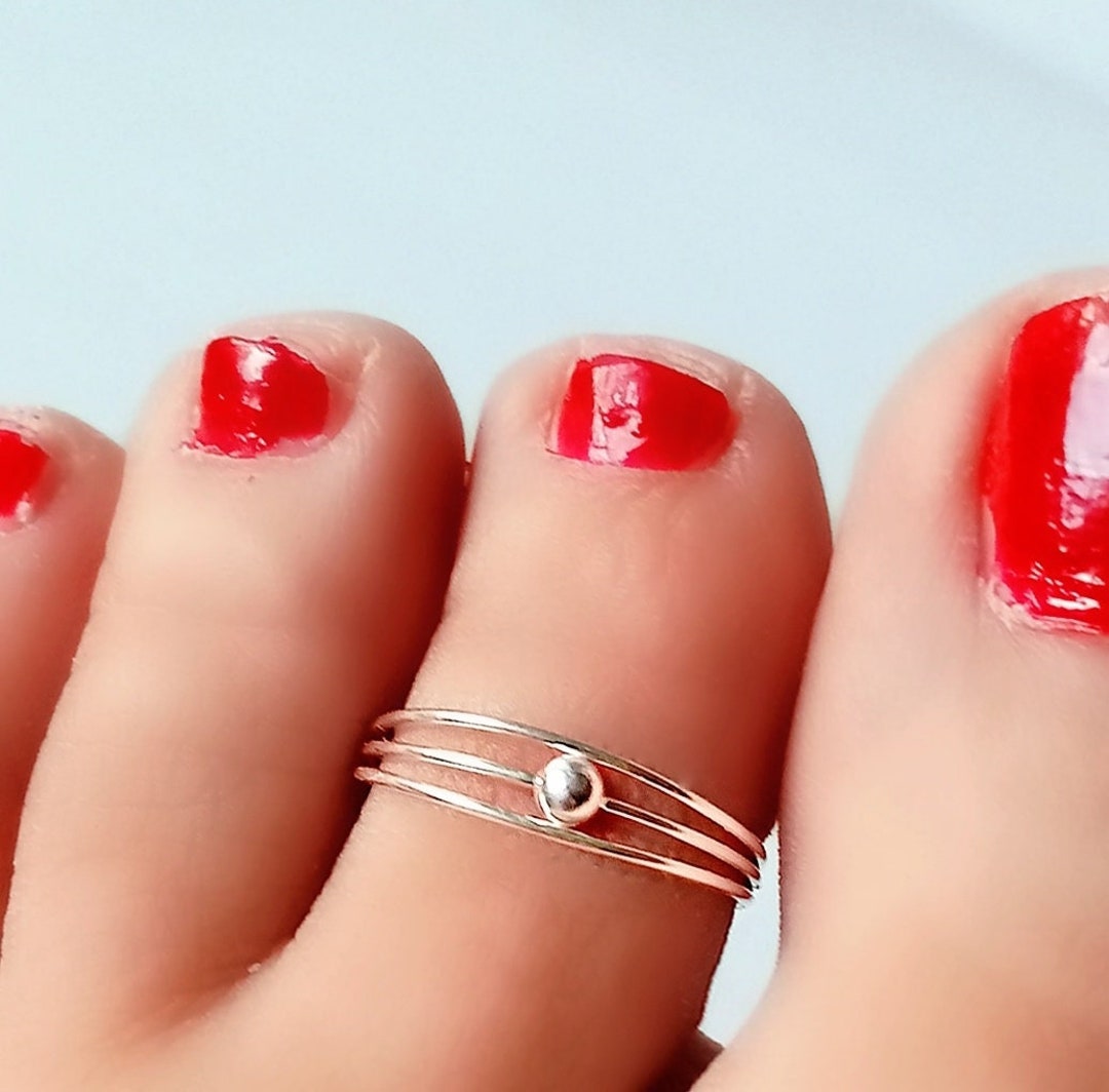 Ring for the Fingers of the Feet in 925 Sterling Silver Decorated With ...