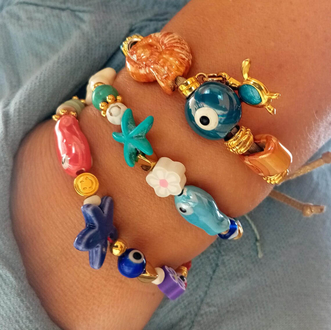 Greek Porcelain Bracelets for Women Mediterranean Style Protection and ...