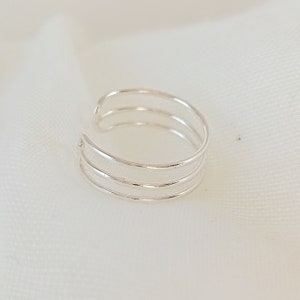 925 Sterling Silver Three Lines Foot Ring, Knuckle Ring, Foot Ring or ...