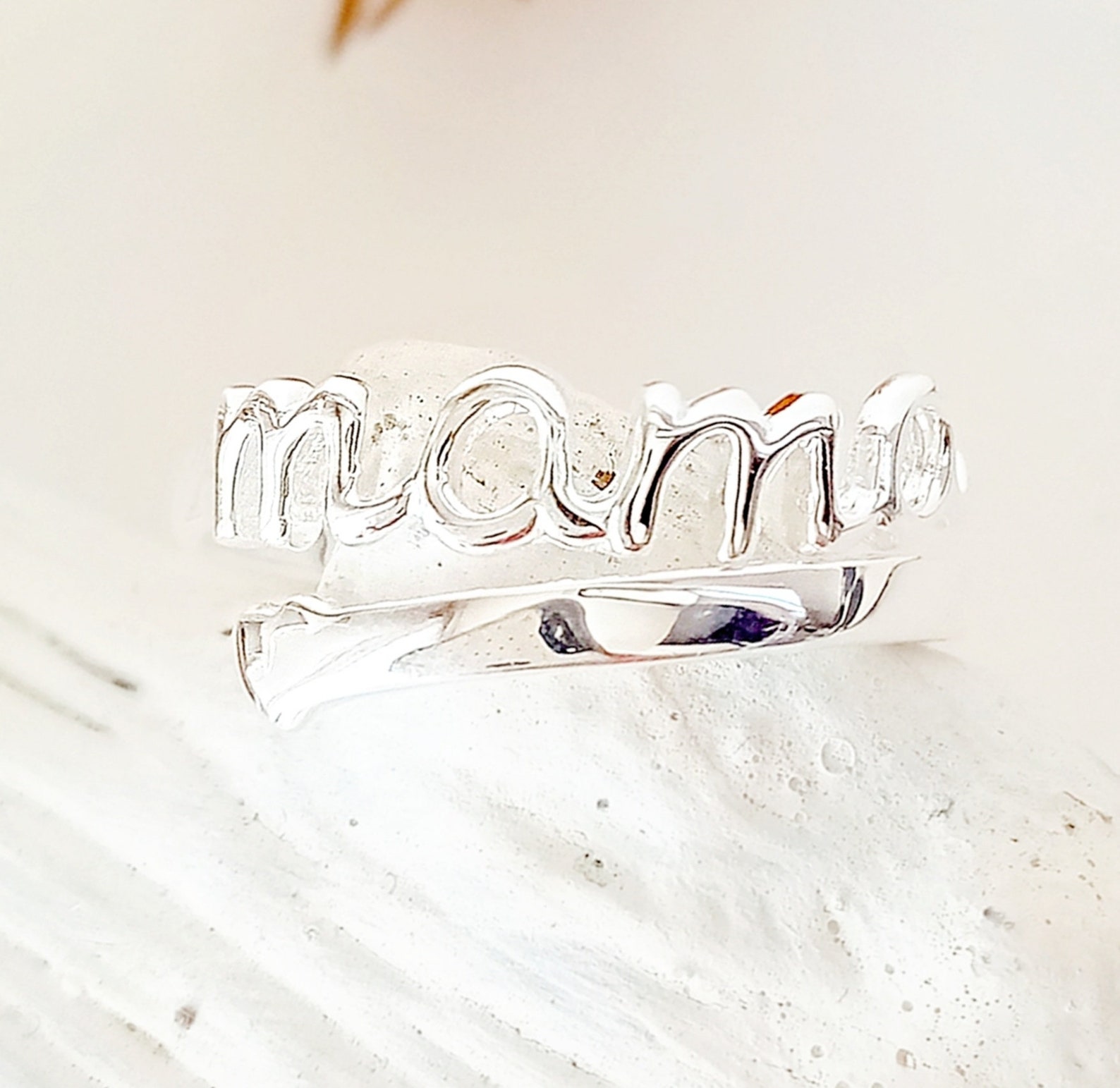 Mama Ring Adjustable Open Silver Ring Gift Ring for Mother - Etsy