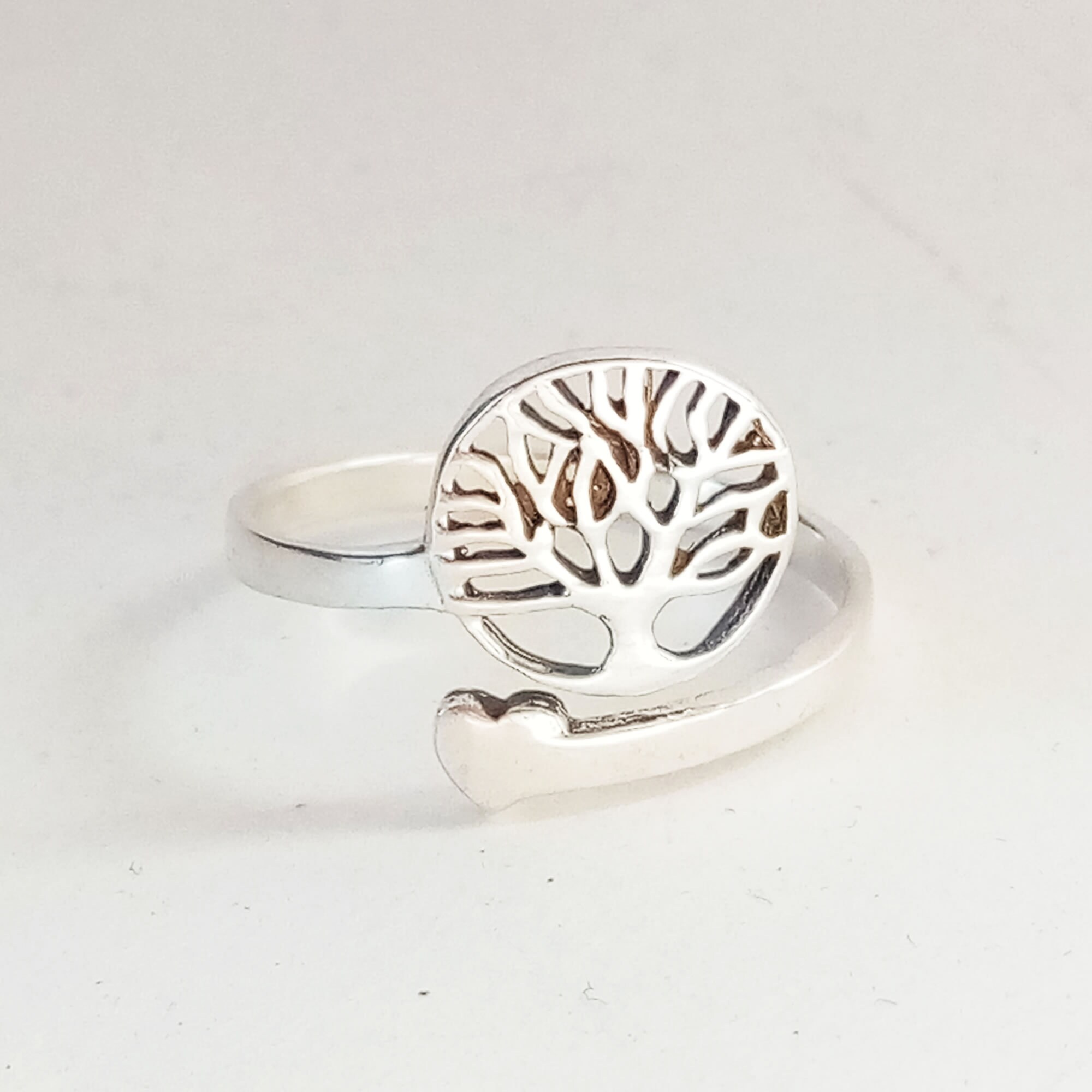 925 Sterling Silver Tree of Life Ring Open and Adjustable | Etsy