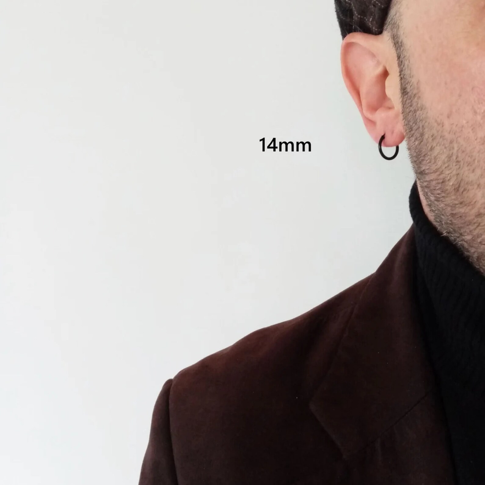 Black Hoops Various Diameters: 10mm 12mm 14mm Black - Etsy