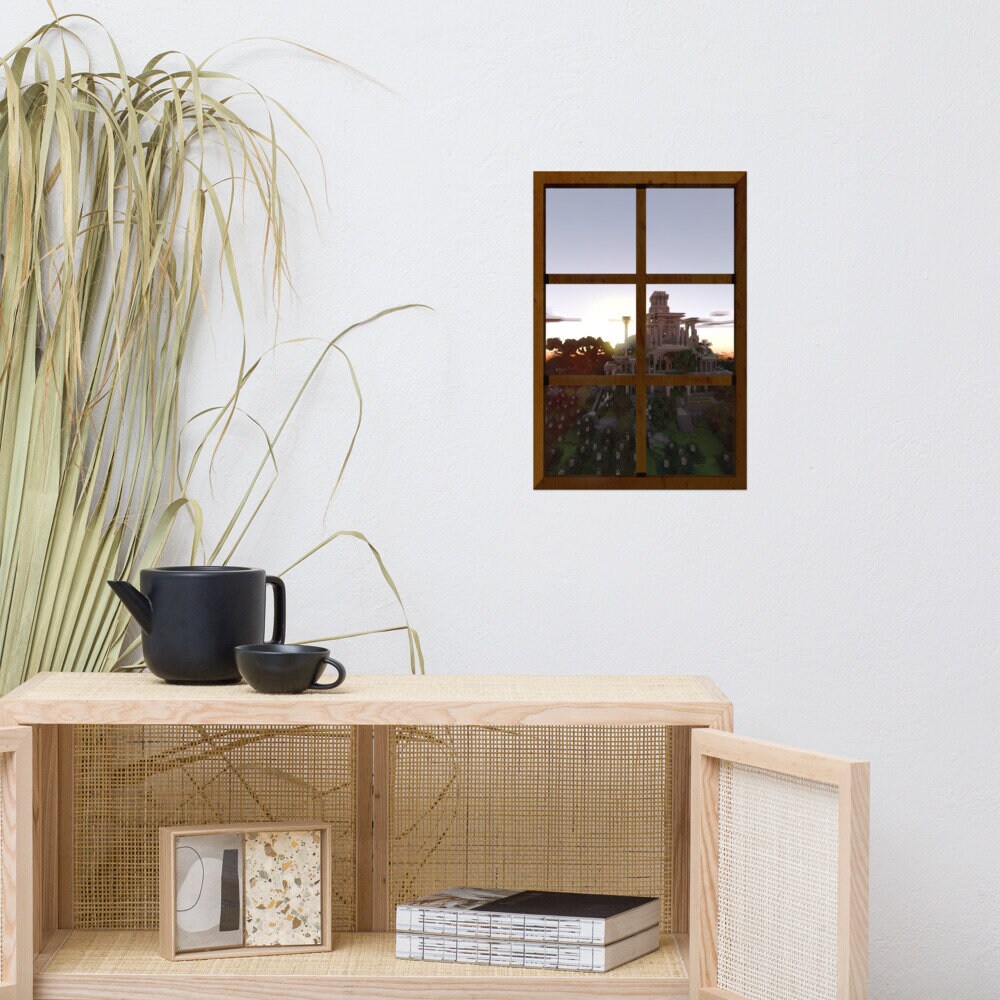 Minecraft Poster Ancient Ruins at Dawn, Minecraft Window Poster ...