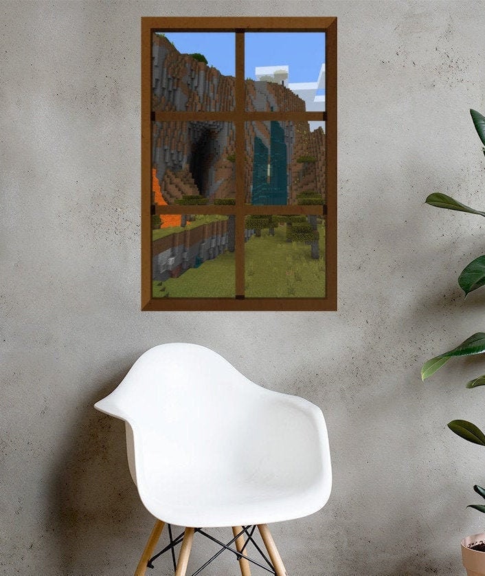 Minecraft Window Poster, Minecraft Poster, Video Game Window Poster ...