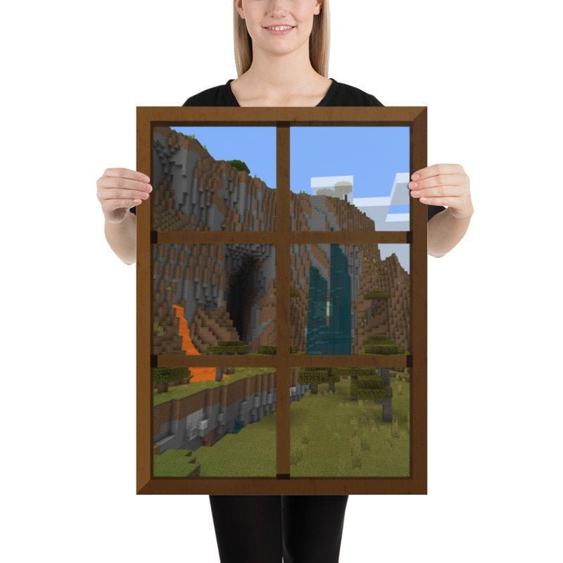 Minecraft Window Poster, Minecraft Poster, Video Game Window Poster ...