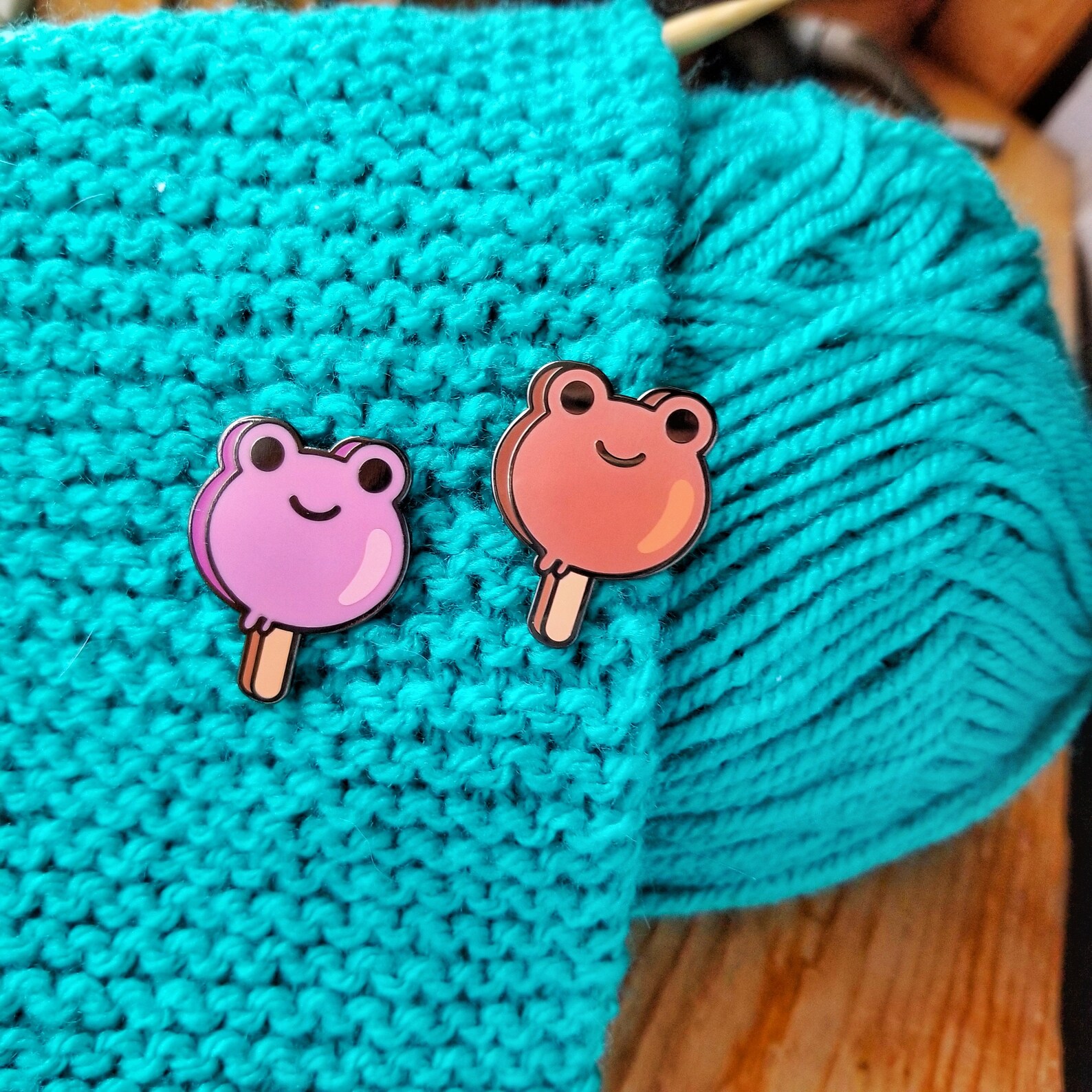 Frog Pop Enamel Pins Cute Frog Hard Enamel Candy Sweet Ice | Etsy