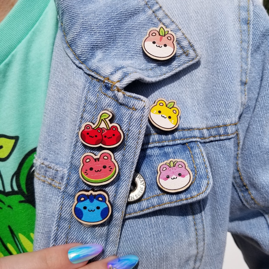 Fruit Hamster Pins Wood Hams Pin Cute Eco Friendly Art Pin - Etsy