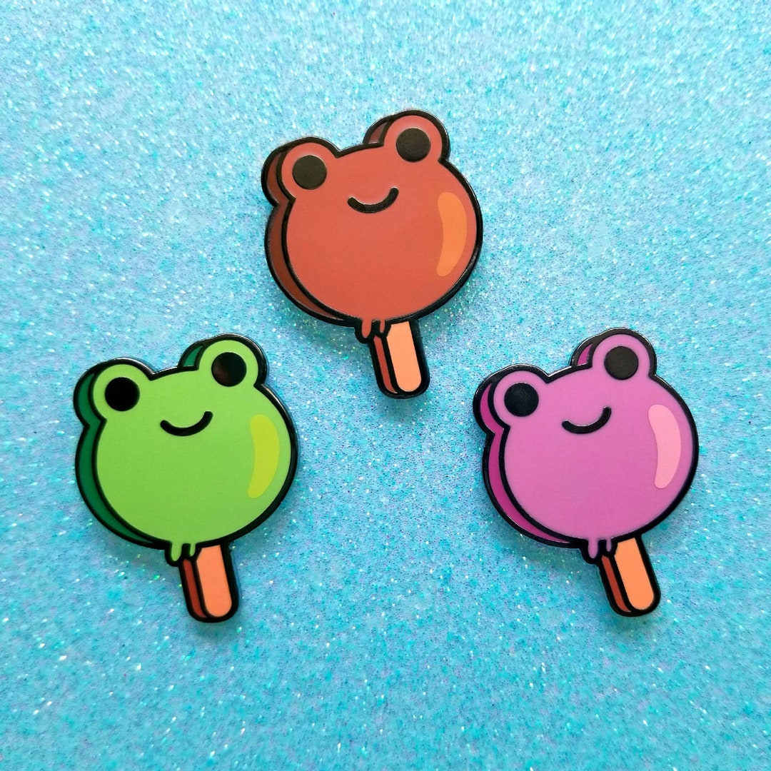 Frog Pop Enamel Pins Cute Frog Hard Enamel Candy Sweet Ice - Etsy