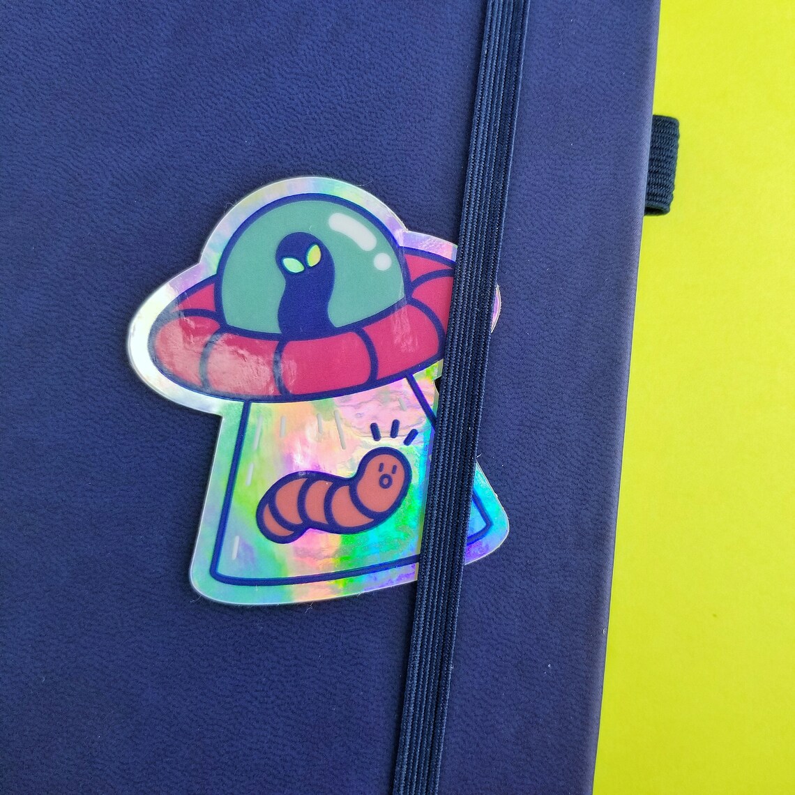 Alien Worm Sticker 2.5 in Holographic Worm Sticker Cute | Etsy