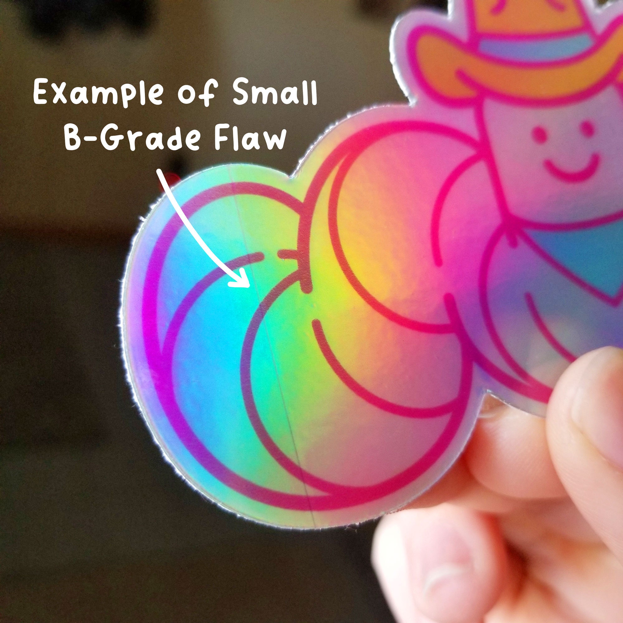 Cowboy Worm Sticker 3 in Holographic Worm Sticker Cute | Etsy