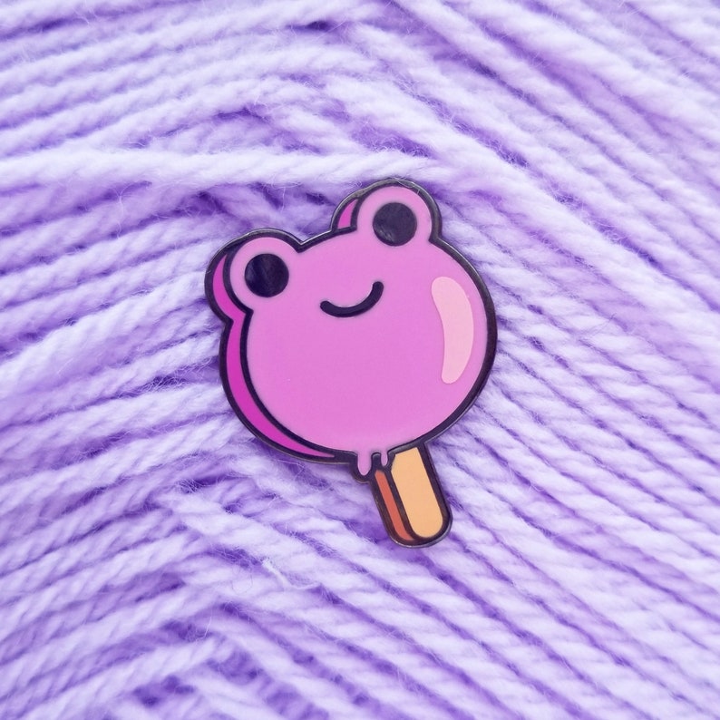 Frog Pop Enamel Pins Cute Frog Hard Enamel Candy Sweet Ice - Etsy