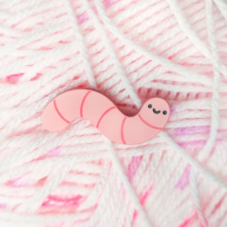 Worm Enamel Pin Soft Enamel Bug Pin Cute Dyed Metal Lapel | Etsy