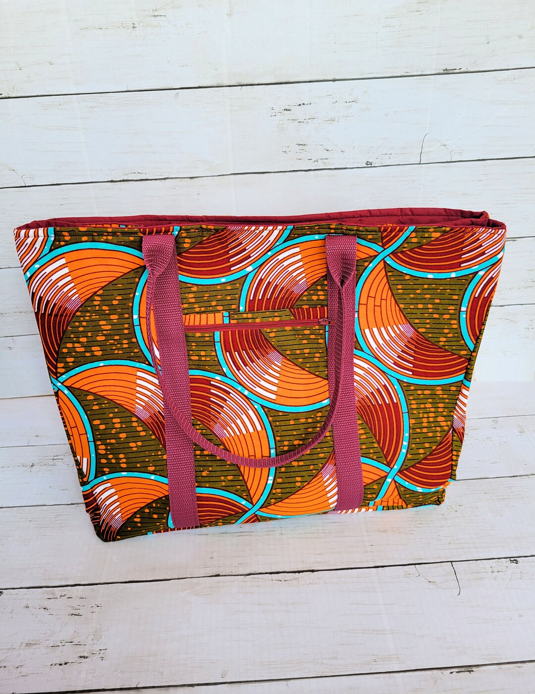 Extra Large African Print Tote or Carry-on Bag, Fully Lined - Etsy