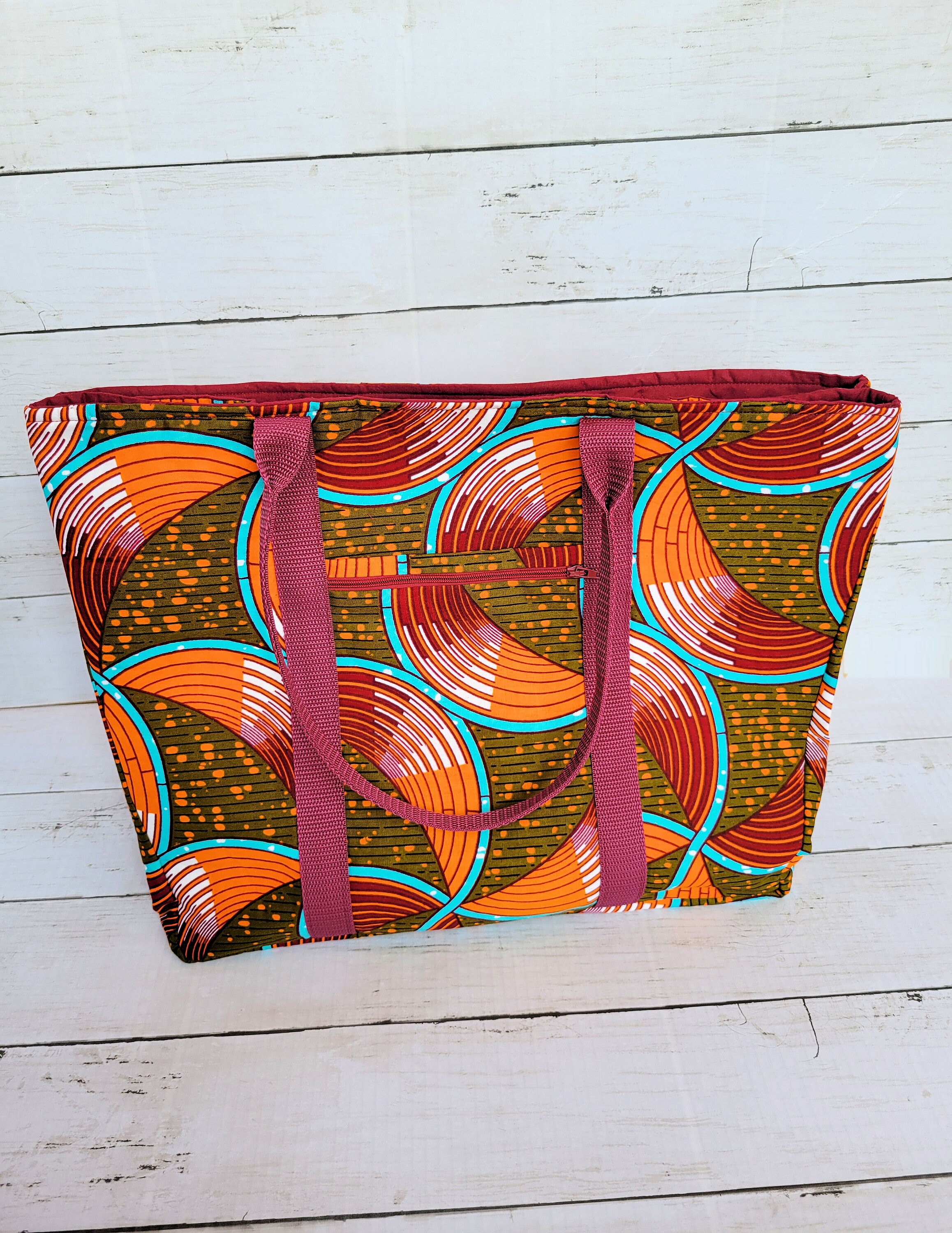 Extra Large African Print Tote or Carry-on Bag Fully Lined - Etsy