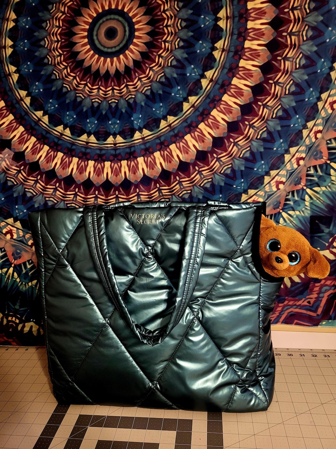 VS Upcycled Puffer Bag Dog Carrier Emerald Green. - Etsy