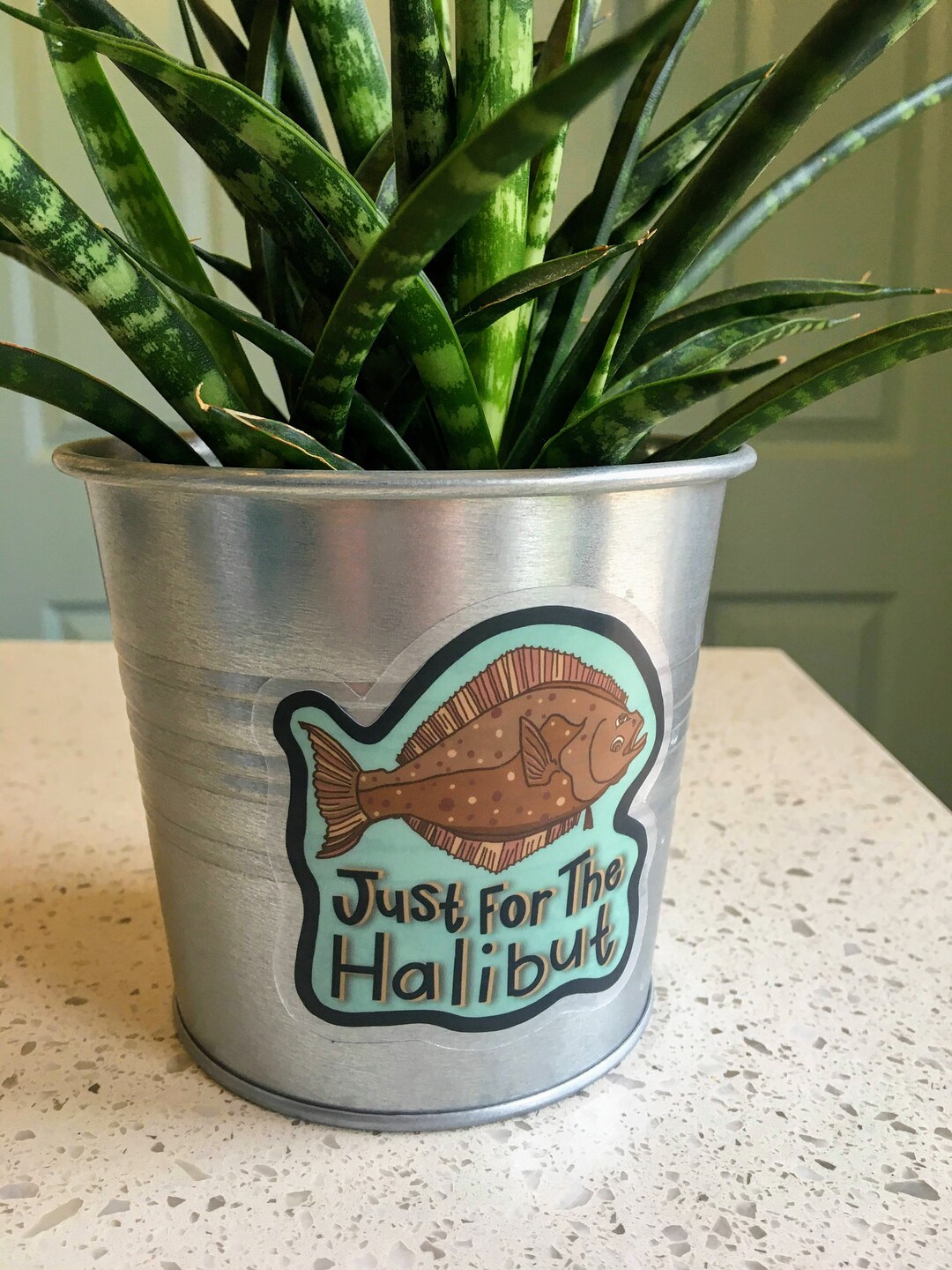Silly Pun, Just for the Halibut Fish Sticker - Etsy